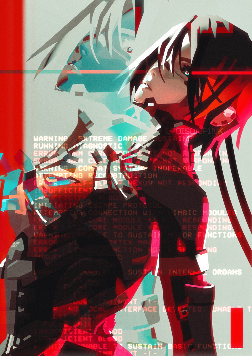 Safebooru - 1girl absurdres android black hair elster (signalis ...