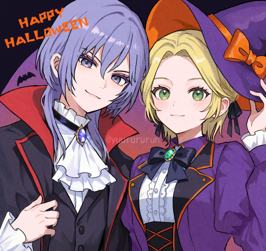 Safebooru - 1boy 1girl alternate costume ascot blonde hair closed mouth ...