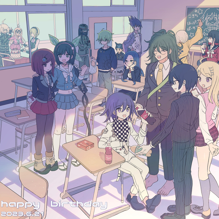 Safebooru - 2023 6+boys 6+girls ahoge akamatsu kaede amami rantaro android antenna hair armor ...