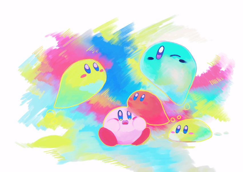 Safebooru - blue eyes colored skin colorful colorful background highres ...