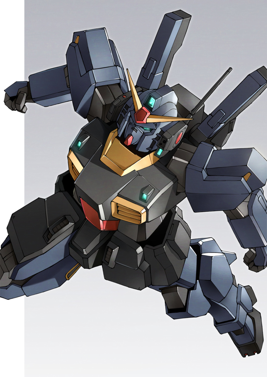 Safebooru - absurdres clenched hands commentary request flying green eyes gundam gundam mk ii ...