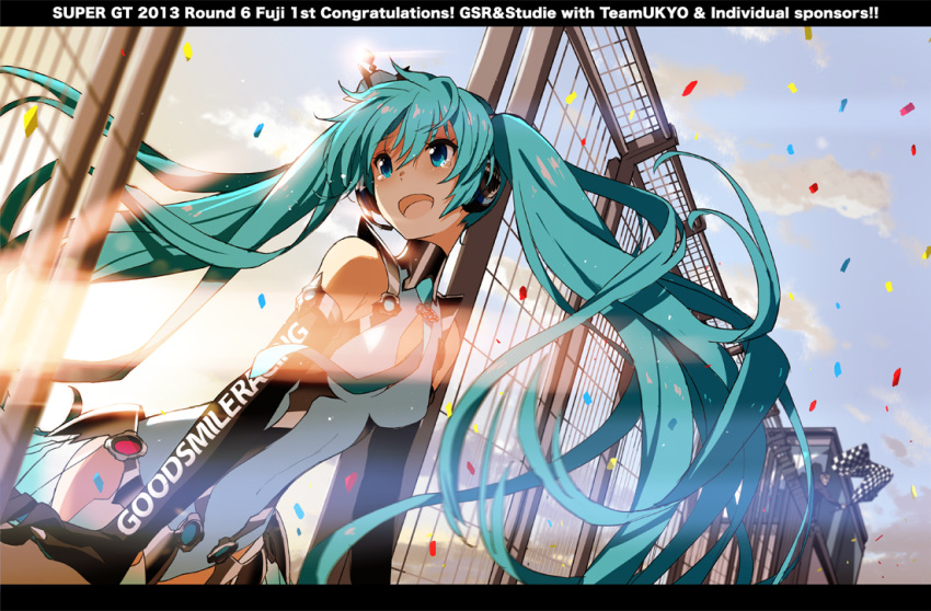 Safebooru - 1girl aqua eyes aqua hair elbow gloves gloves hatsune miku letterboxed long hair ...
