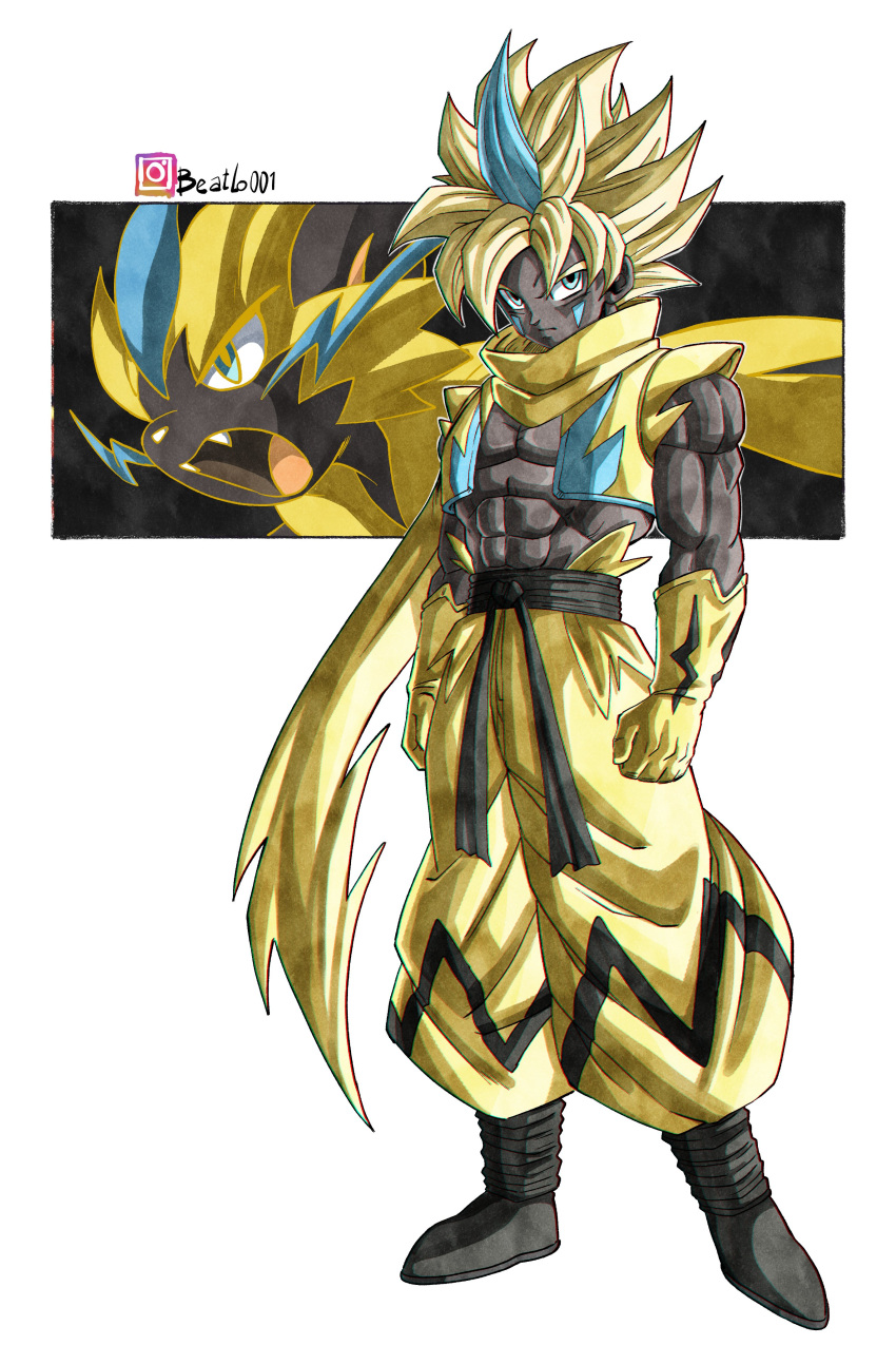 Safebooru - 1boy absurdres beatlo (rodrigo38658978) black skin blonde ...