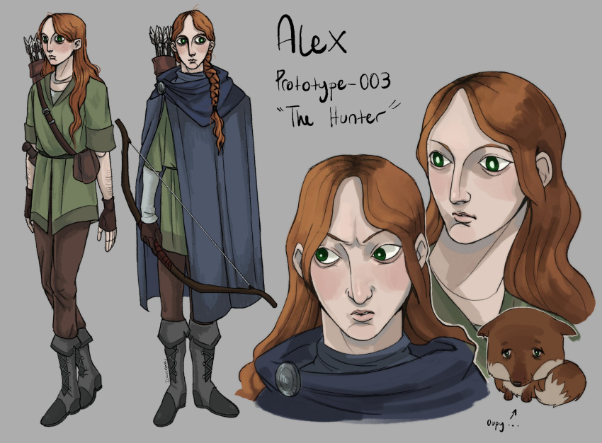 Safebooru - 1other alex (minecraft) arm hair blue cloak boots bow ...