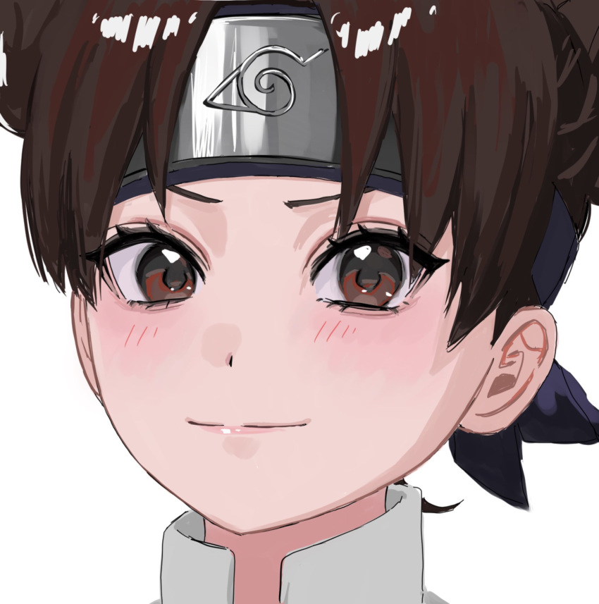 Safebooru - 1girl black headband brown eyes brown hair close-up ...