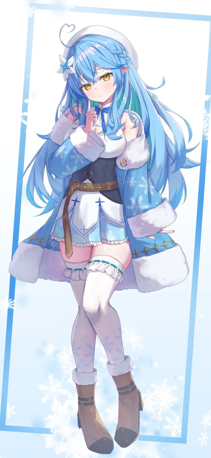 Safebooru - 1girl :/ absurdres ahoge ankle boots armpit crease belt ...