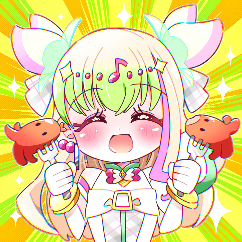 Safebooru - 1girl ^ ^ absurdres blush closed eyes commentary request ...