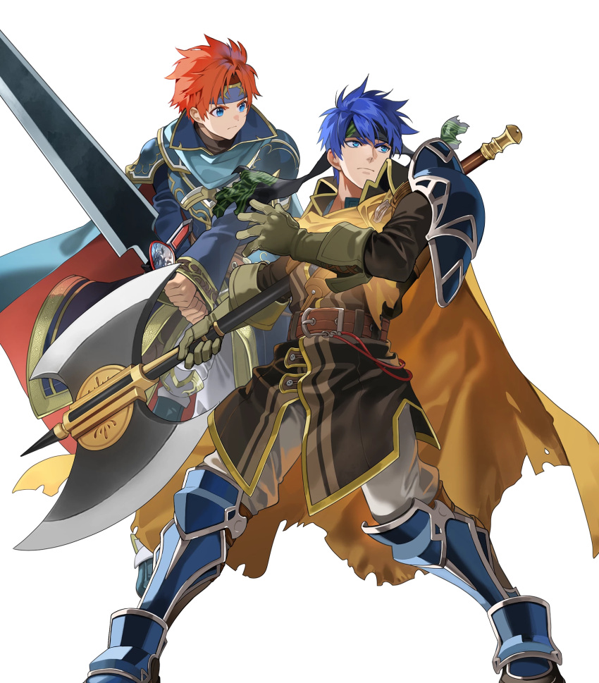 Safebooru - 2boys attack axe battle axe blue eyes blue hair cape ...