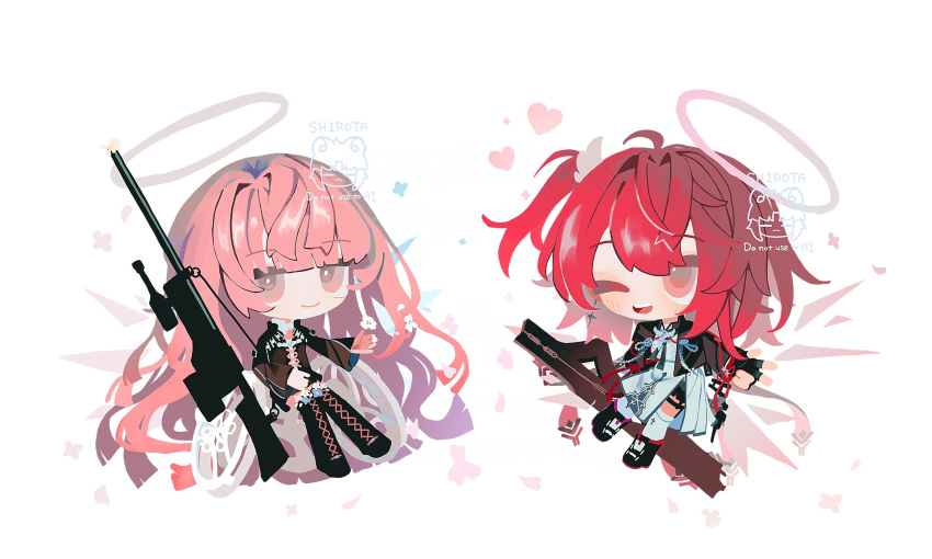 Safebooru - 2girls arknights black boots black dress black jacket black ...