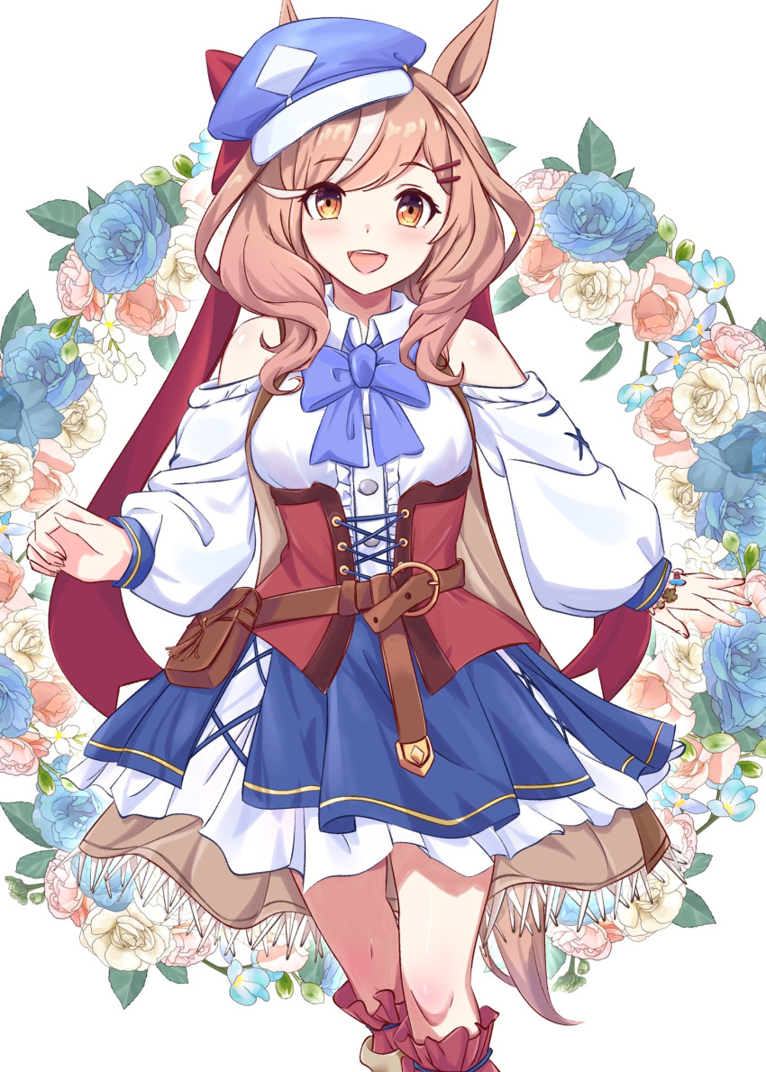 Safebooru - 1girl animal ears belt bag blush breasts brown eyes brown hair commentary request ...