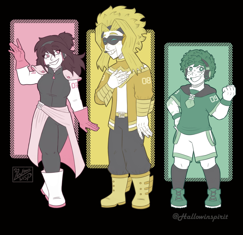 Safebooru - all might boku no hero academia crossover highres midoriya ...
