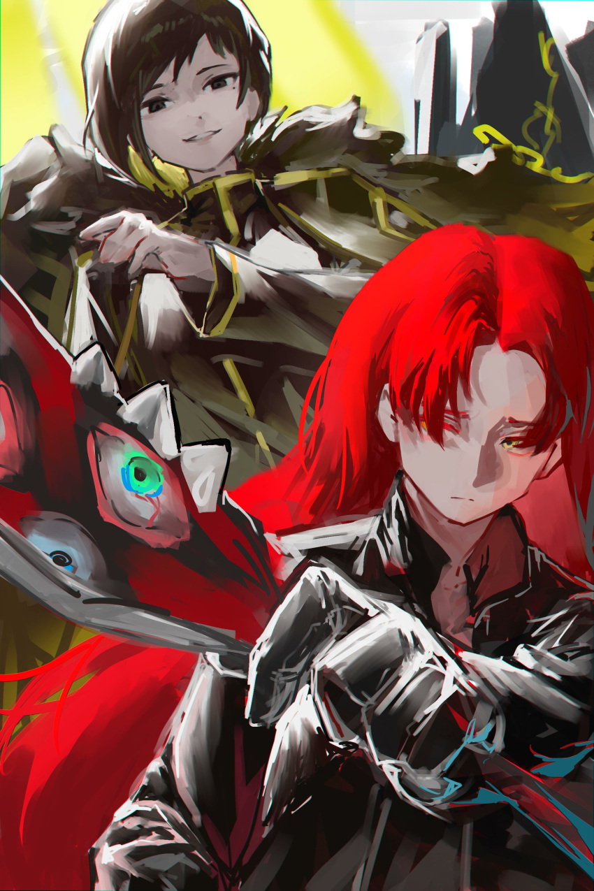 Safebooru - 2girls absurdres binah (project moon) black coat black ...