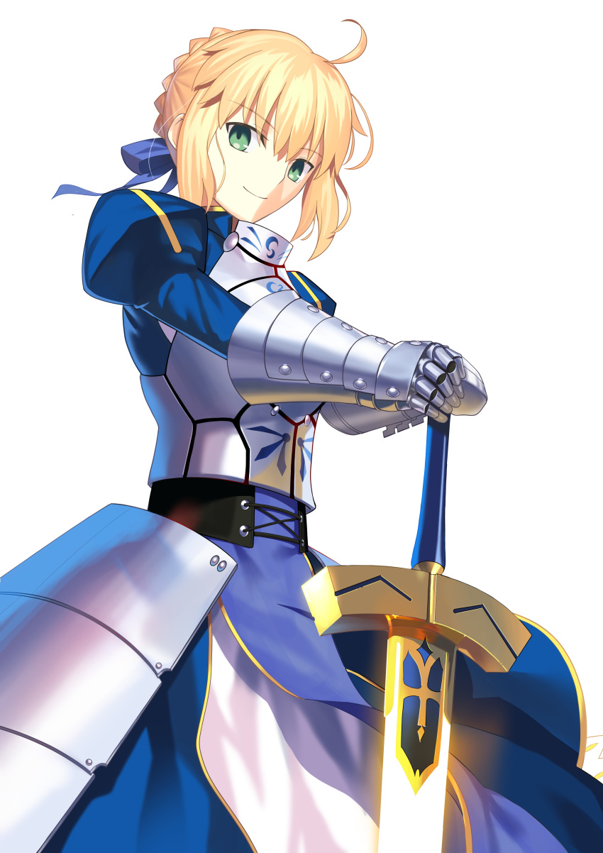 Safebooru - 1girl absurdres ahoge armor armored dress artoria pendragon ...