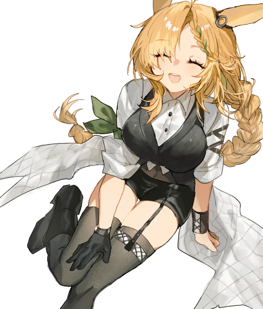 Safebooru - 1girl absurdres animal ears arknights black boots black ...