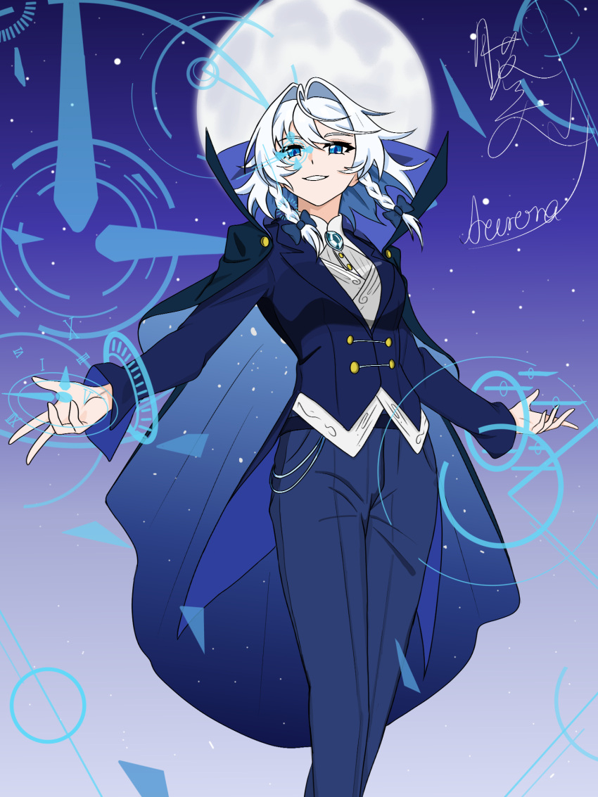 Safebooru 1girl Alternate Costume Aurora Wdc1234555 Blue Bow Blue 0247