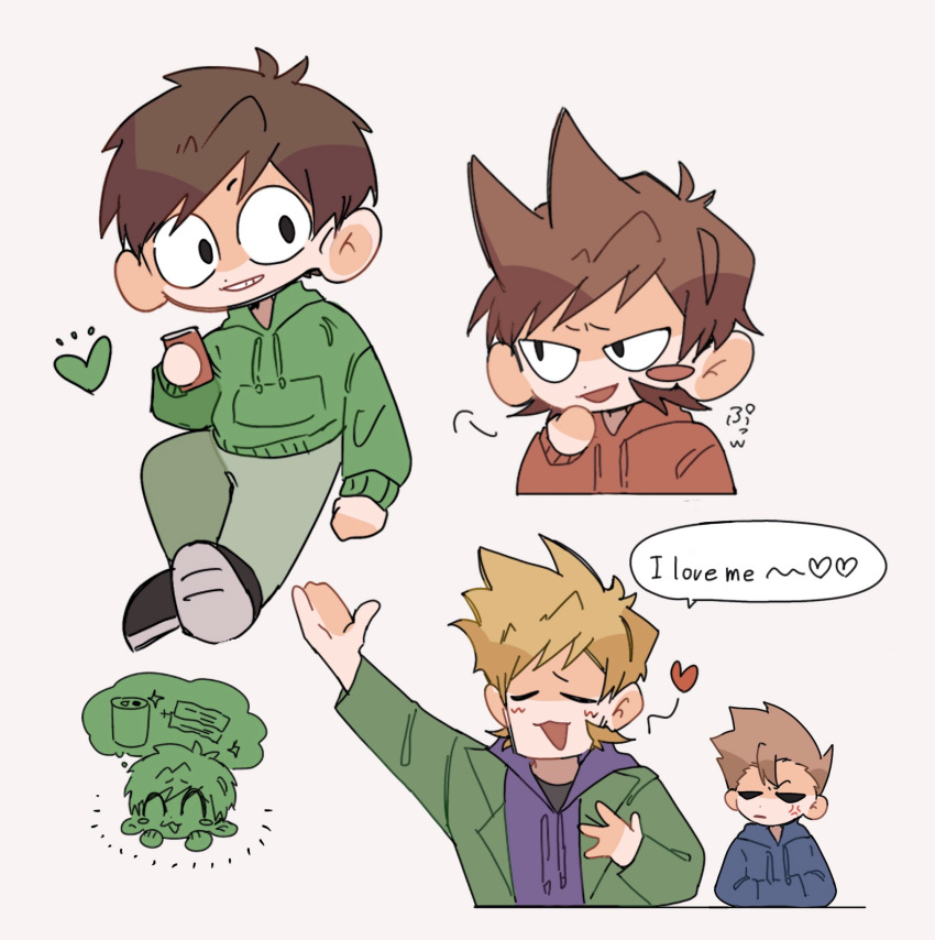 Safebooru - 4boys :3 ^ ^ anger vein animification antenna hair arm up ...