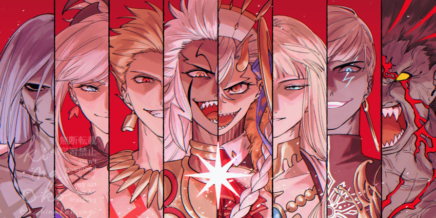 Safebooru - 2girls 6+boys azrael (grand assassin) (fate) black eyes ...