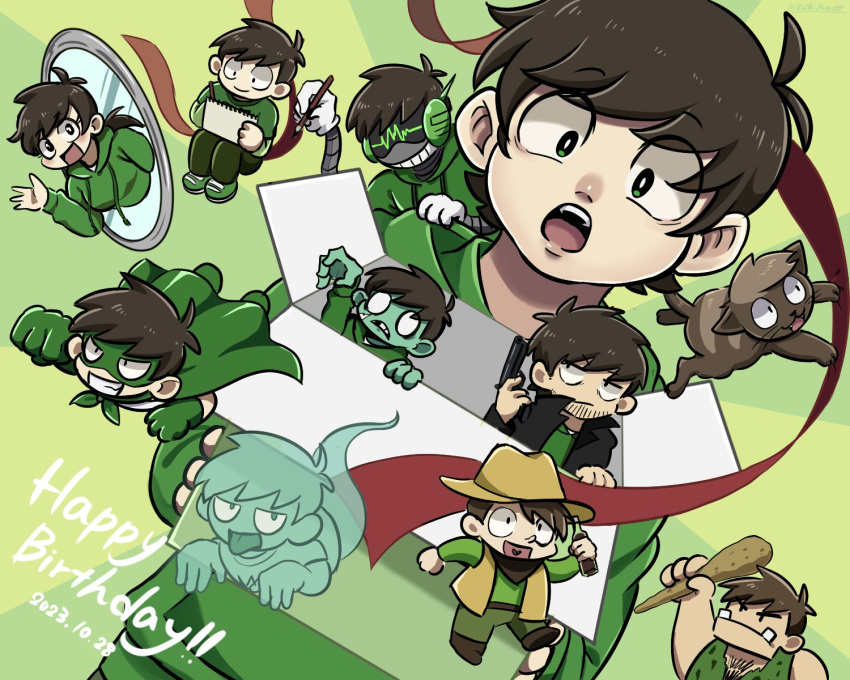 Safebooru - 1girl 6+boys :o animalization animification antenna hair ...