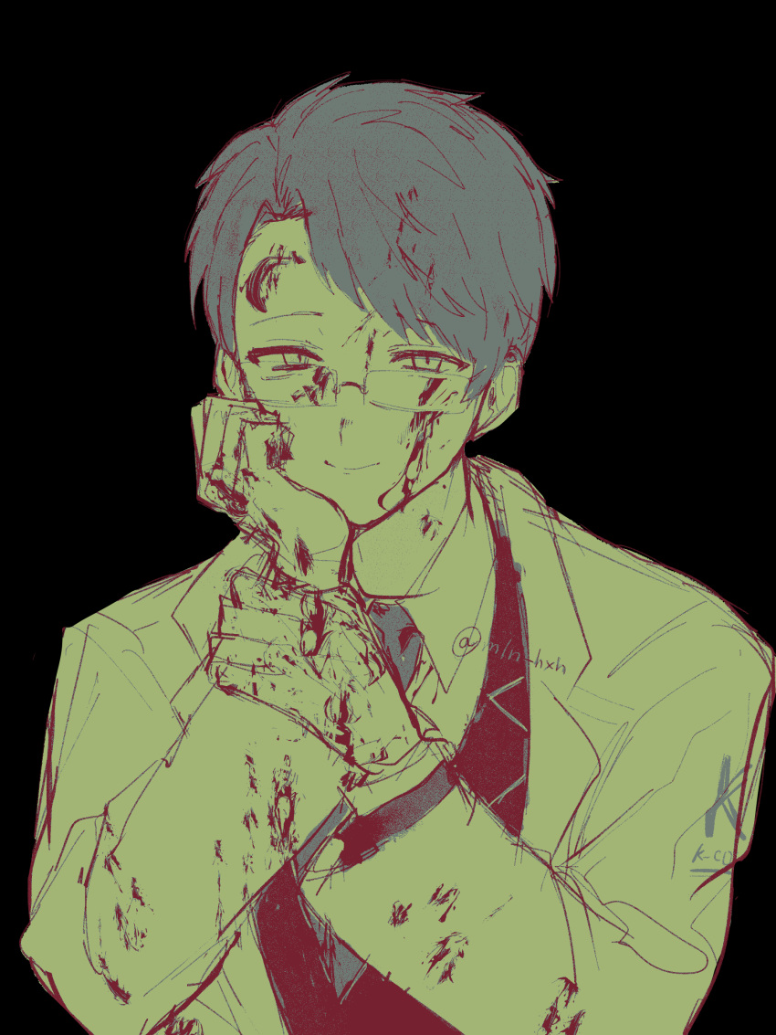 Safebooru - 1boy absurdres blood blood in hair blood on clothes blood ...