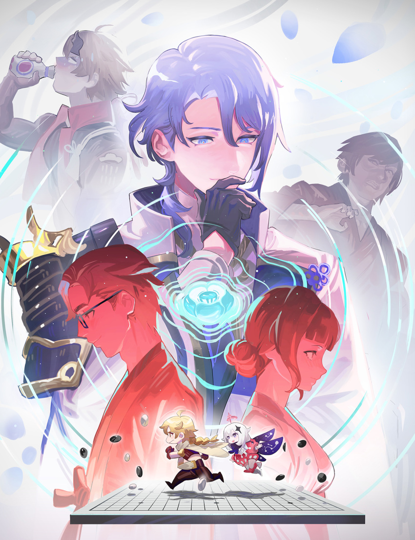 Safebooru - 2girls 5boys aether (genshin impact) ahoge armor ...