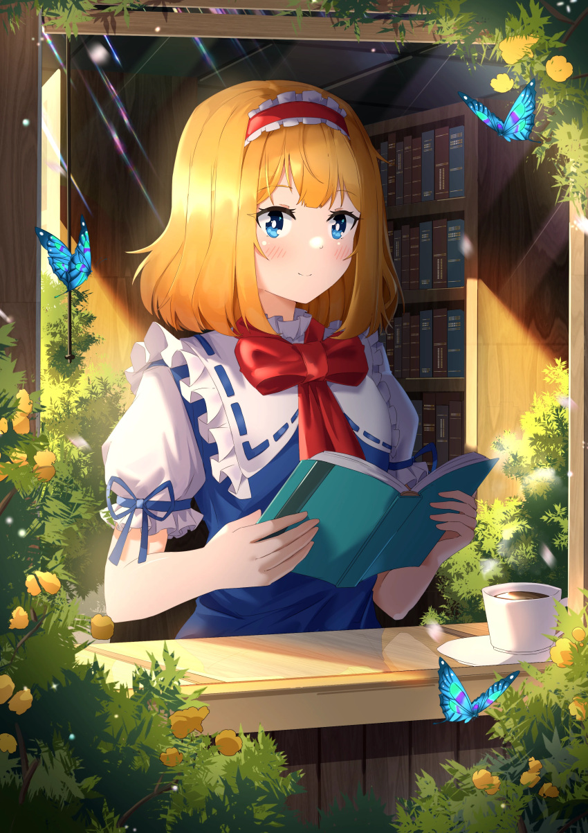 Safebooru - 1girl absurdres alice margatroid blonde hair blue butterfly ...