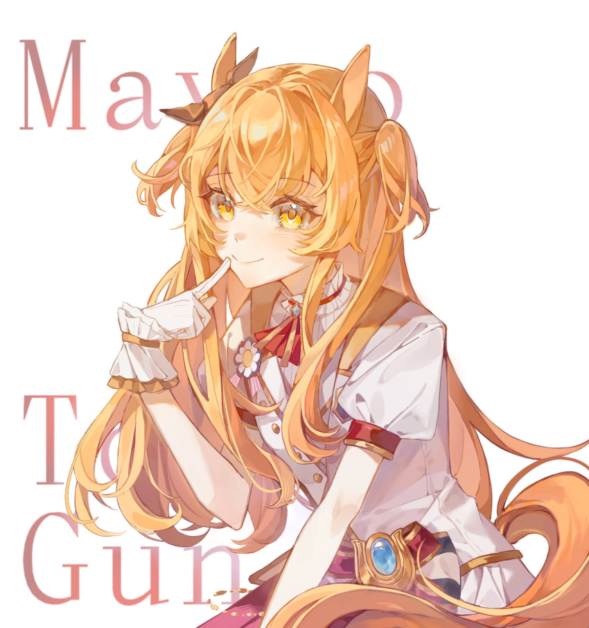 Safebooru - 1girl animal ears anjou (pixiv 71989508) ascot blush bow ...