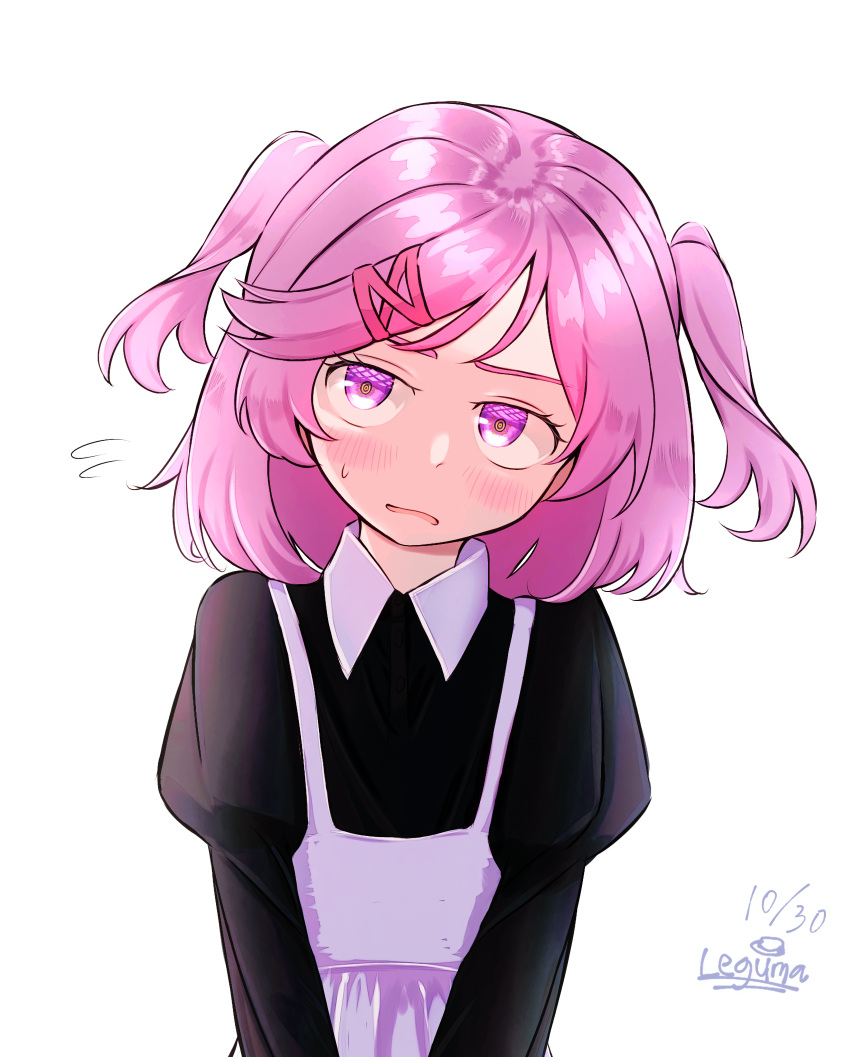 Safebooru - absurdres alternate costume apron artist name blush dated ...