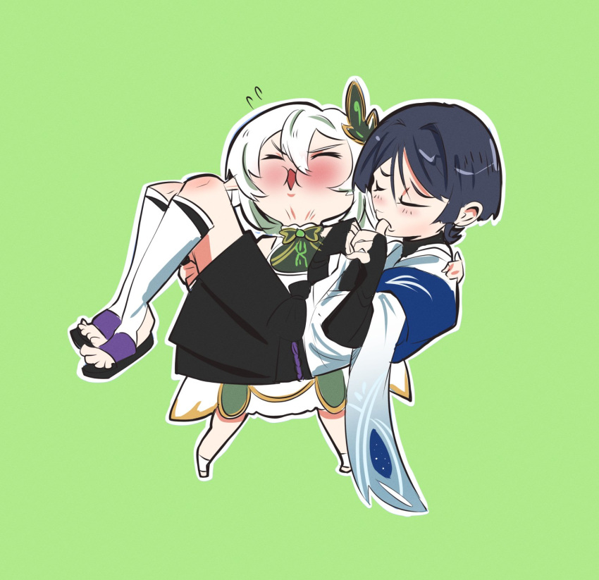 Safebooru - 1boy 1girl armor belt black belt black bodysuit black bow ...