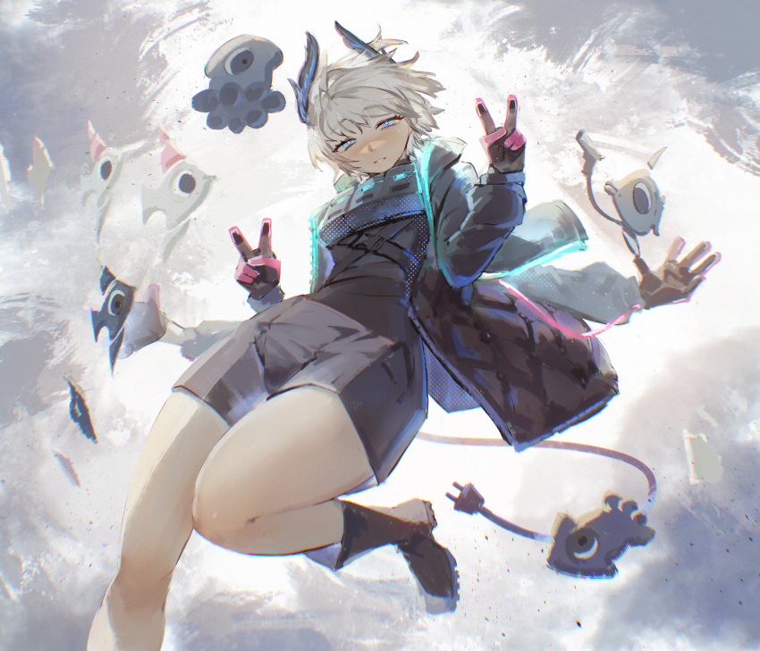 Safebooru - 1girl arknights black boots black gloves black jacket black ...