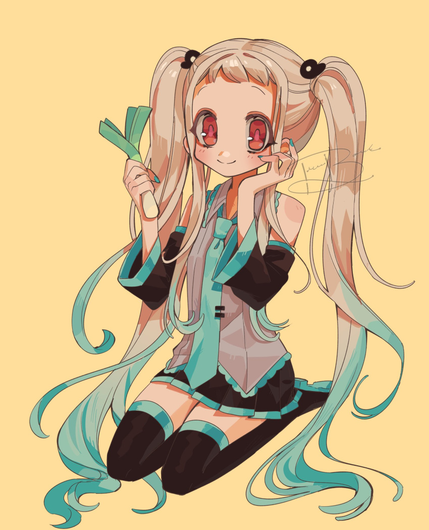 Safebooru - 1girl aqua hair aqua nails aqua necktie aqua trim bare ...