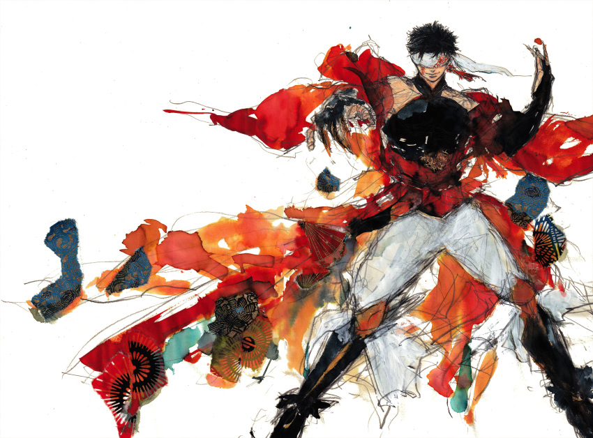 Safebooru - 1boy 3girls absurdres black hair blindfold chinese clothes ...