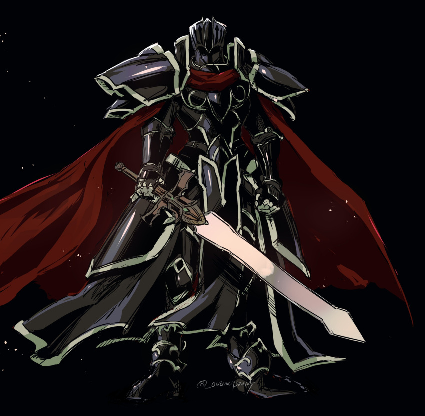 Safebooru - 1boy alondite armor black armor black background black ...