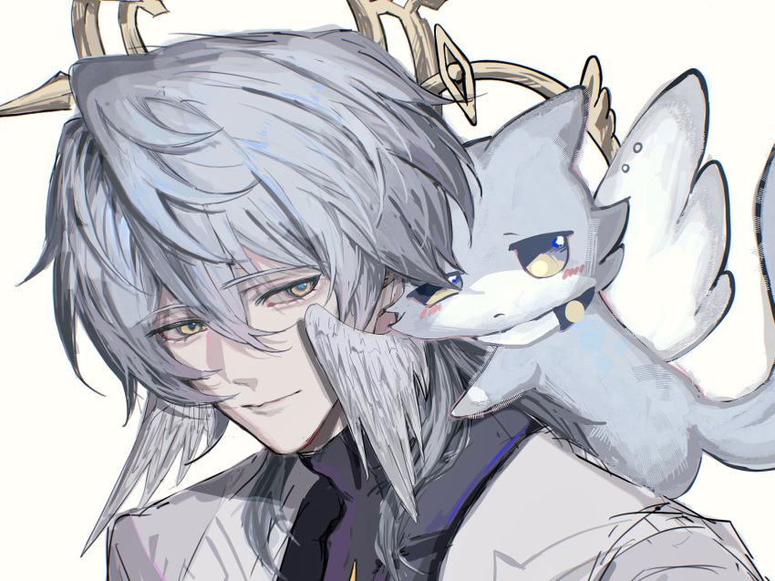 Safebooru - 1boy animal ears blue fur blue hair blue pupils blush cat ...