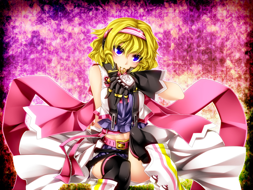 Safebooru - 1girl adapted costume alice margatroid bare shoulders blonde hair blue eyes gloves ...