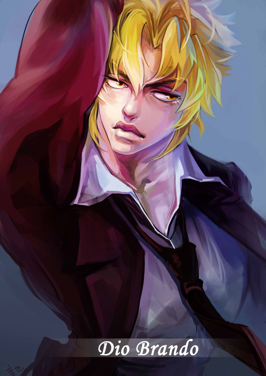 Safebooru - 1boy absurdres blonde hair dio brando formal highres jojo no kimyou na bouken lips ...
