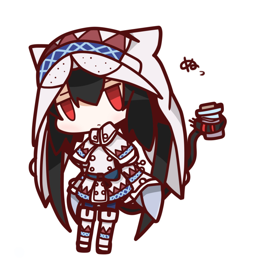 Safebooru - 1girl ahoge alternate costume animal ears black hair cat ears cat tail claws highres ...