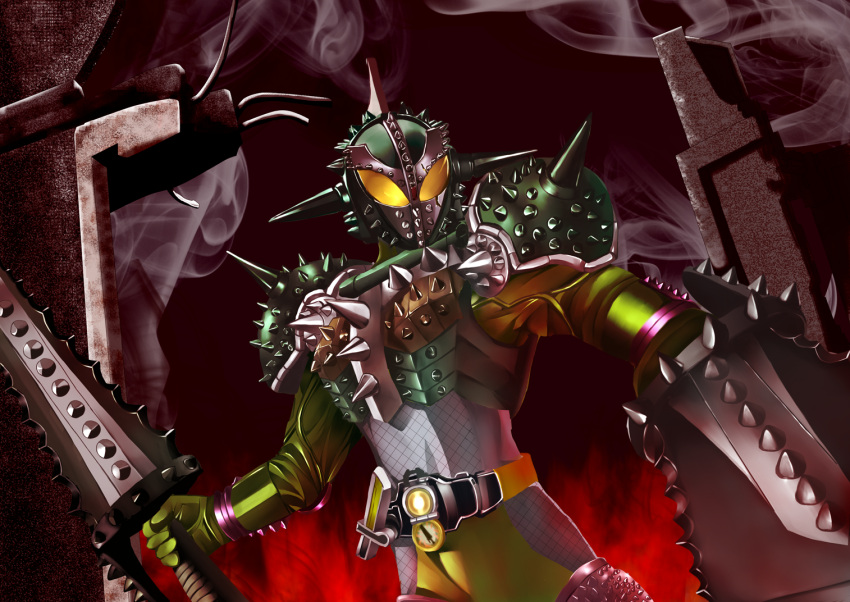 Safebooru - 1boy armor belt dual wielding durian inochi (den-o08) kamen ...