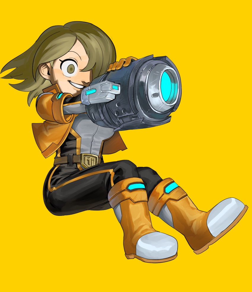 Safebooru - aiming arm cannon black bodysuit bodysuit boots breasts ...