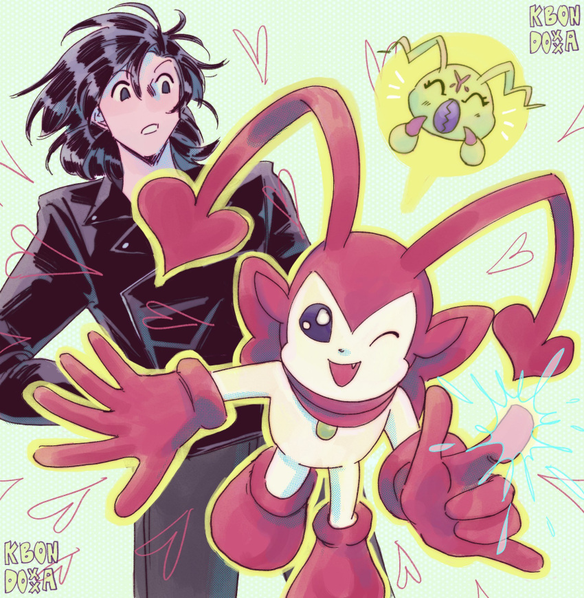 Safebooru - 2boys artist name black eyes black hair black jacket cowboy ...