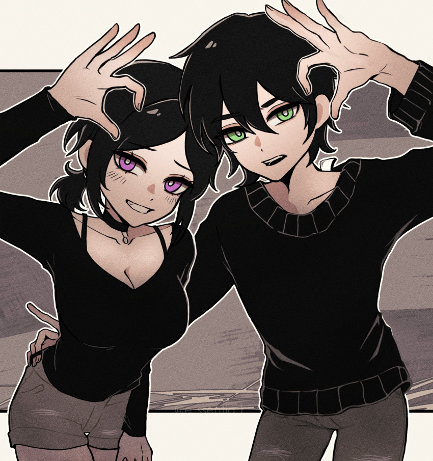 Safebooru 1boy 1girl Andrew Graves Ashley Graves Black Collar Black 5243