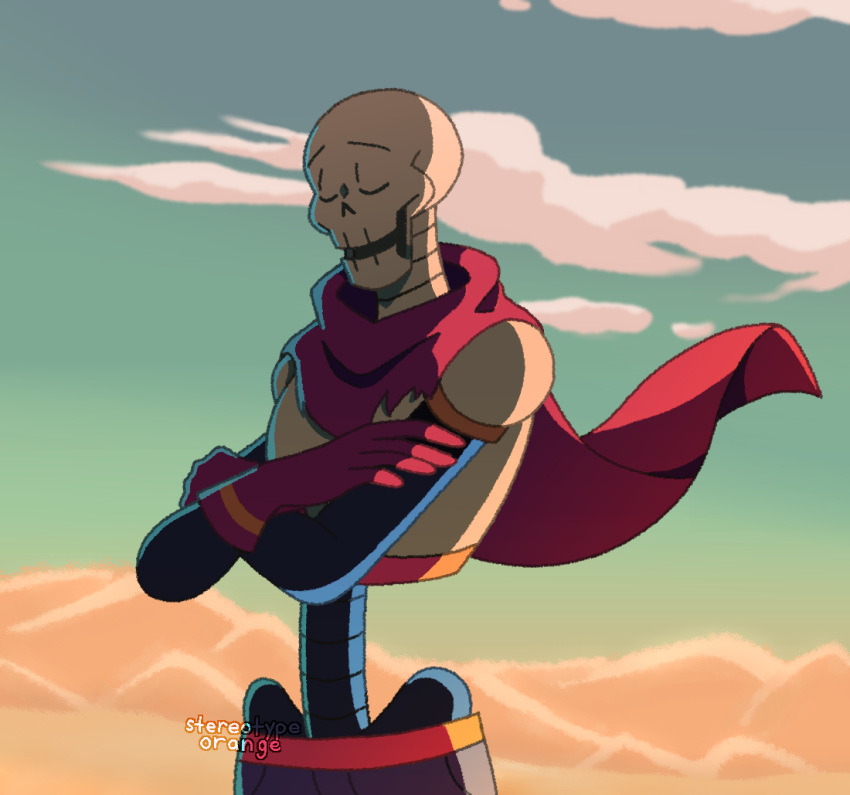 Safebooru - 1boy 2021 2d armor blue shorts cape closed eyes clouds ...