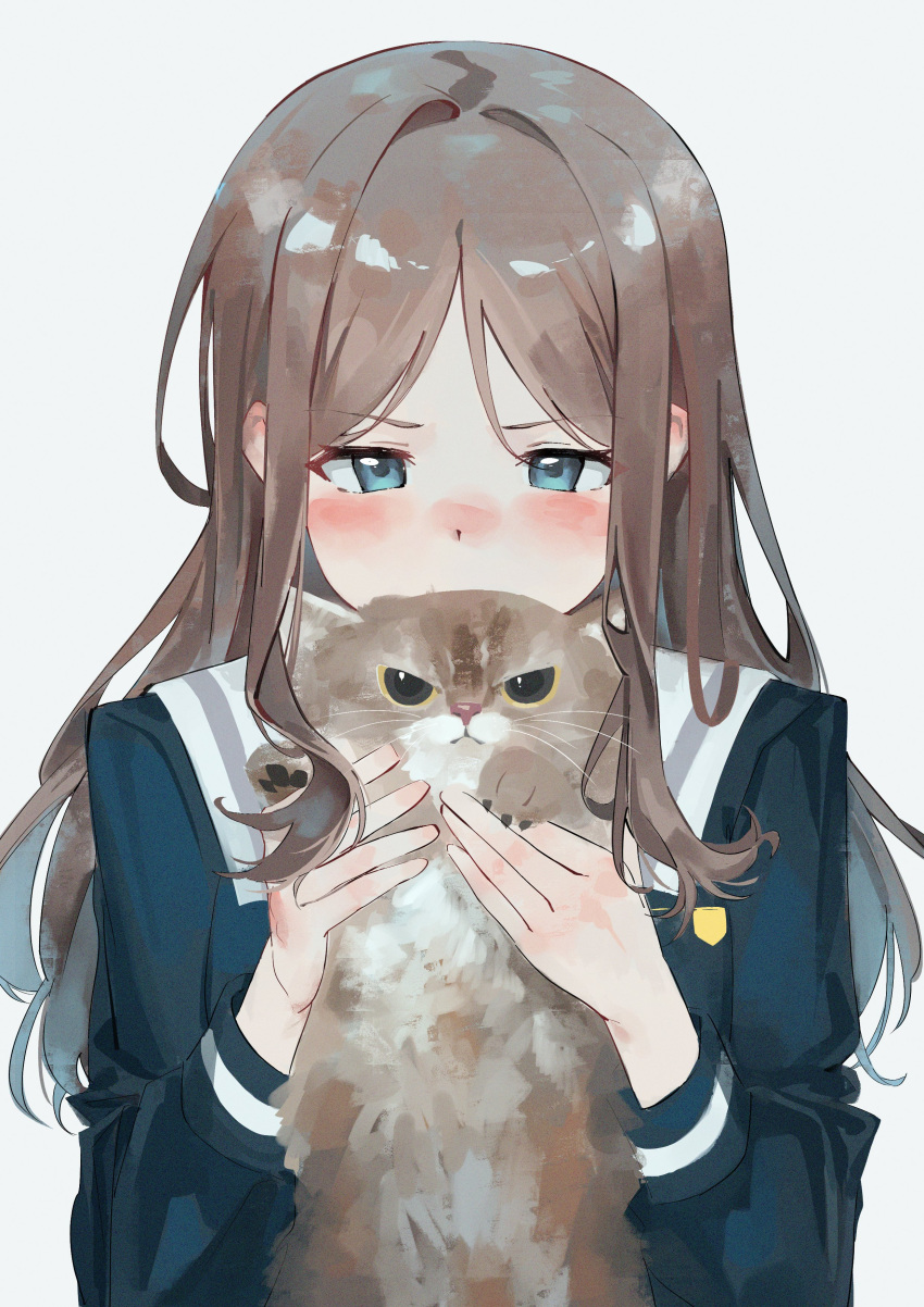 Safebooru - 1girl absurdres animal bang dream! bang dream! it's mygo!!!!! blue eyes blue shirt ...