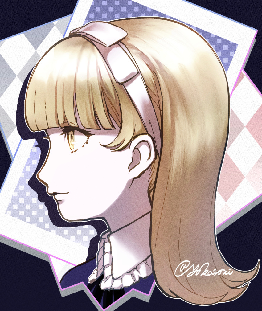Safebooru - 1girl alice (megami tensei) blonde hair close-up frilled shirt collar frills highres ...