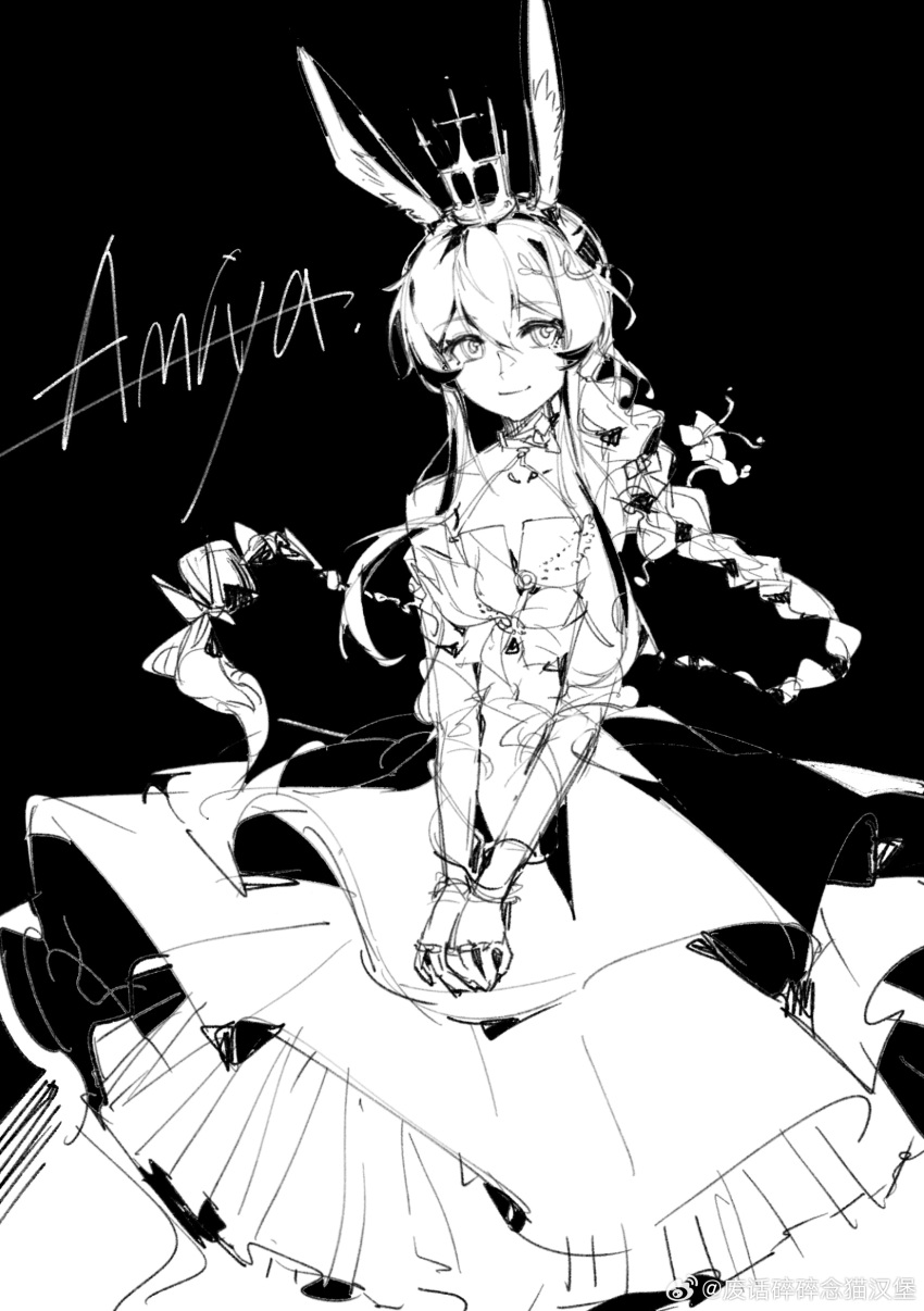 Safebooru - 1girl absurdres ambience synesthesia amiya (arknights) animal ear fluff animal ears ...