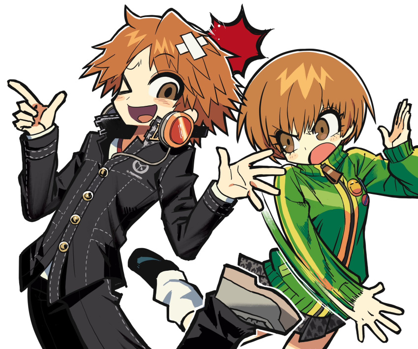 Safebooru - 1boy 1girl artist request bandaid bandaid on hair bandaid ...