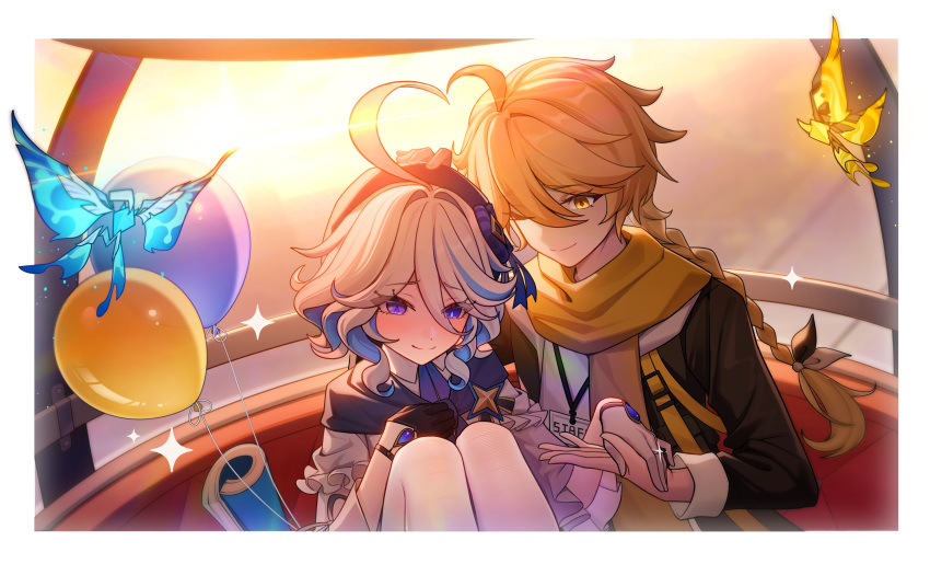 Safebooru - 1girl absurdres aether (genshin impact) ahoge blonde hair blue eyes drop-shaped ...