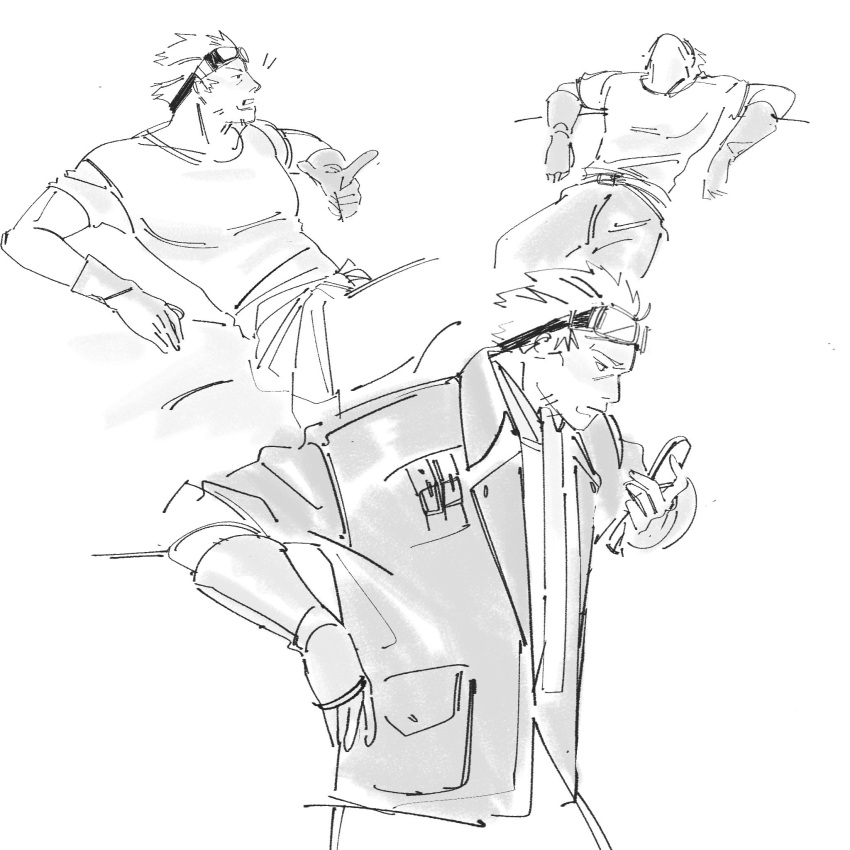 Safebooru - 1boy ascot cid highwind facial hair final fantasy final ...