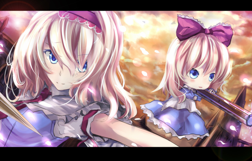 Safebooru - 1girl alice margatroid blonde hair blue eyes bow capelet frills hair bow hairband ...