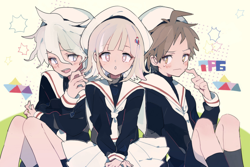 Safebooru - 1girl 2boys ahoge blush brown hair cardcaptor sakura dangan ...