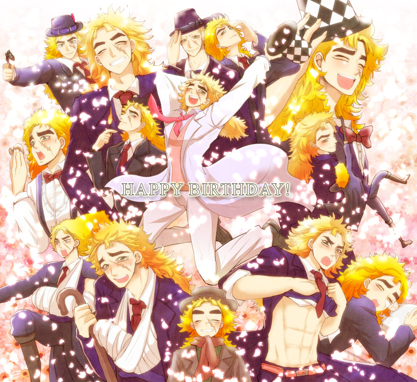 Safebooru - 6+boys bandages blonde hair hat jojo no kimyou na bouken ...